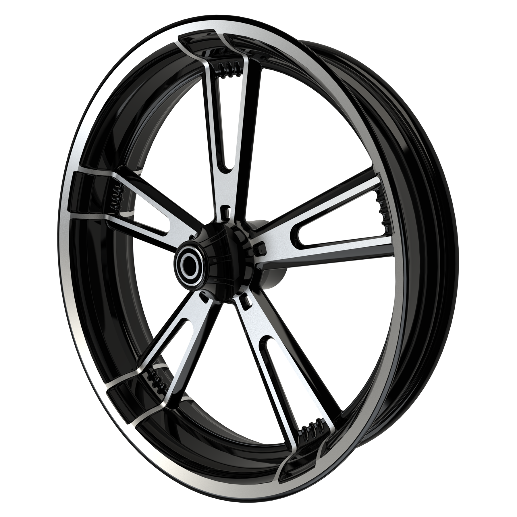 26 Inch OG.01 Black Double Cut Harley Wheel - SMT Wheels