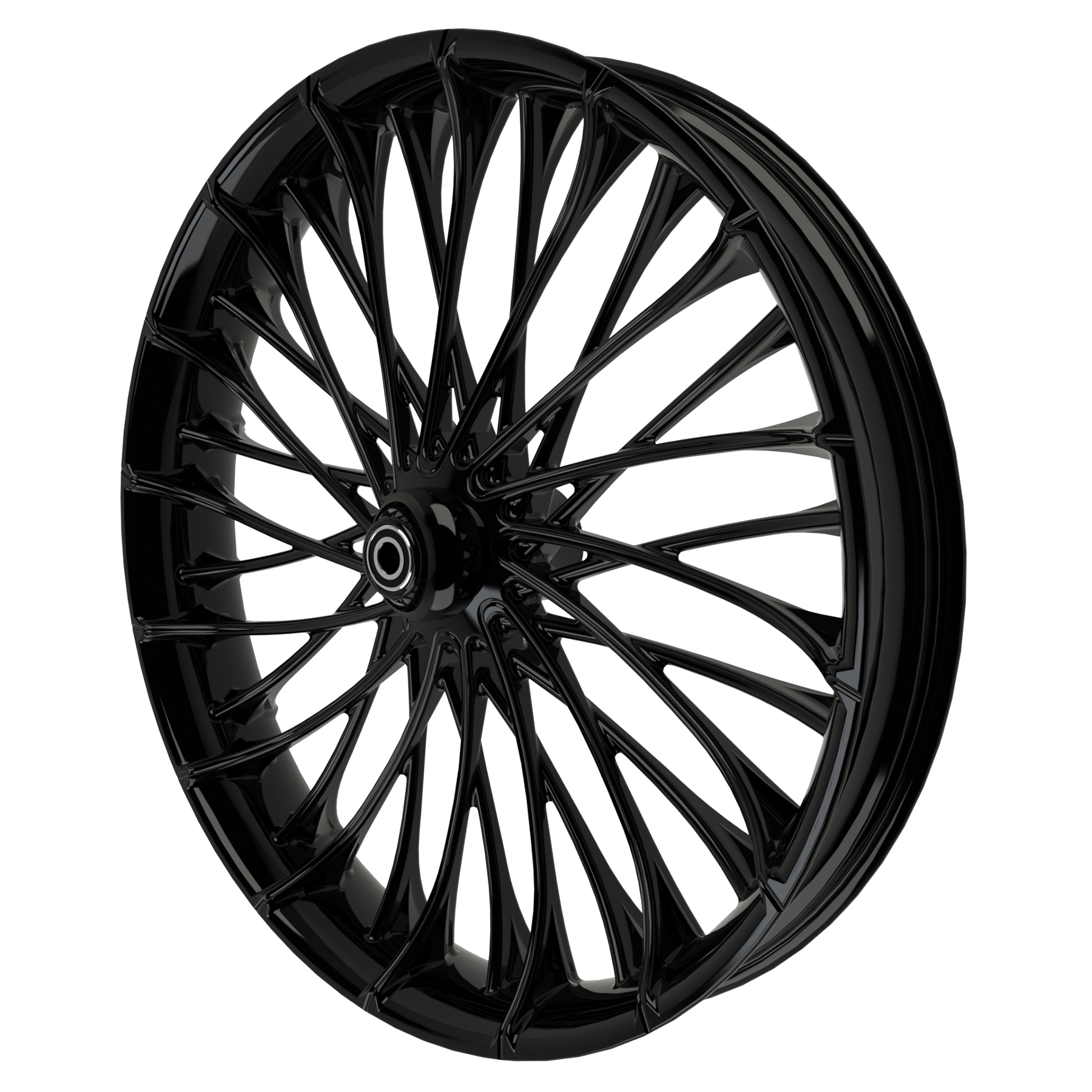 30 Inch Dirty Spoke 3D Chrome Harley Wheel