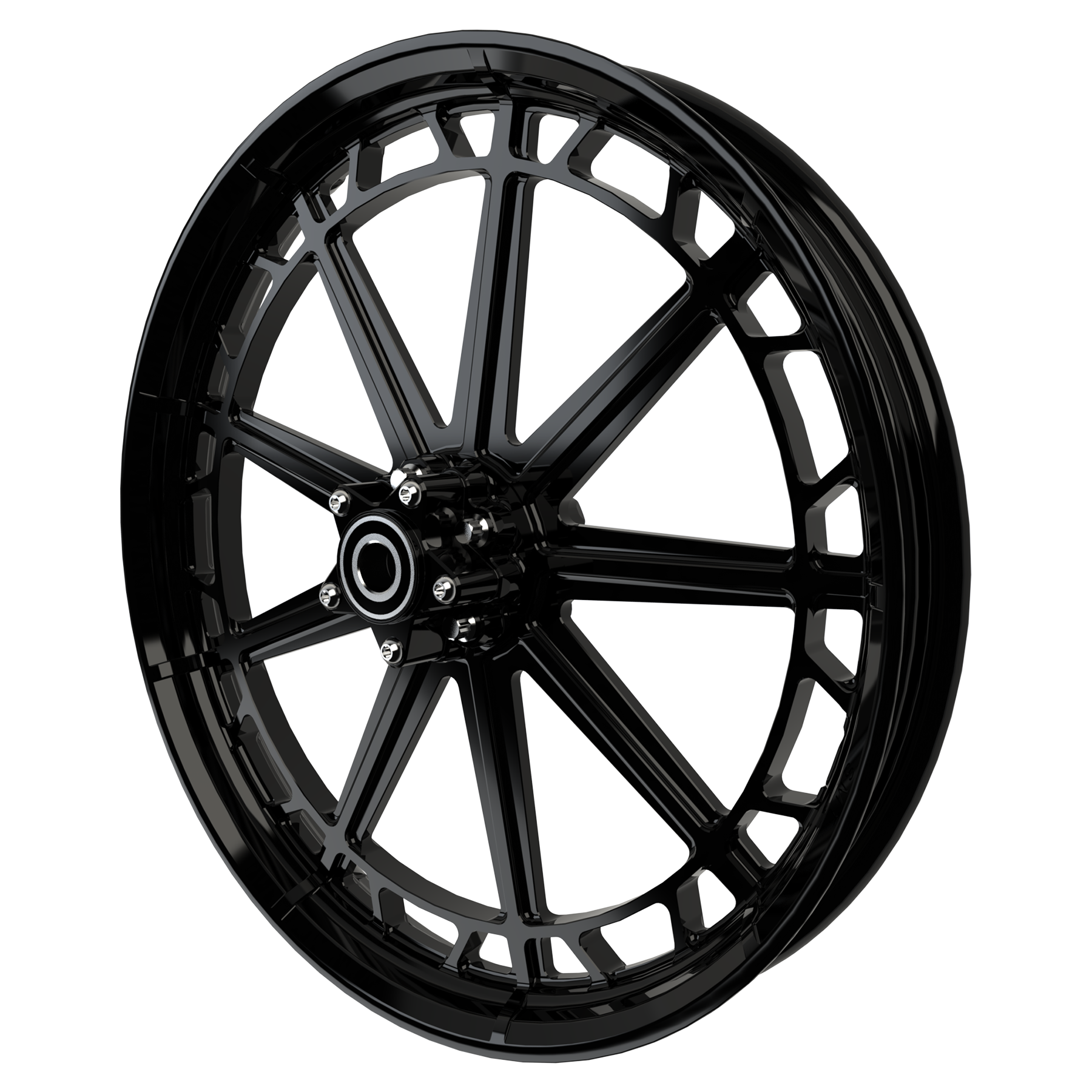 PS.07 Harley Softail | Dyna | Sportster Black Wheels - SMT Wheels
