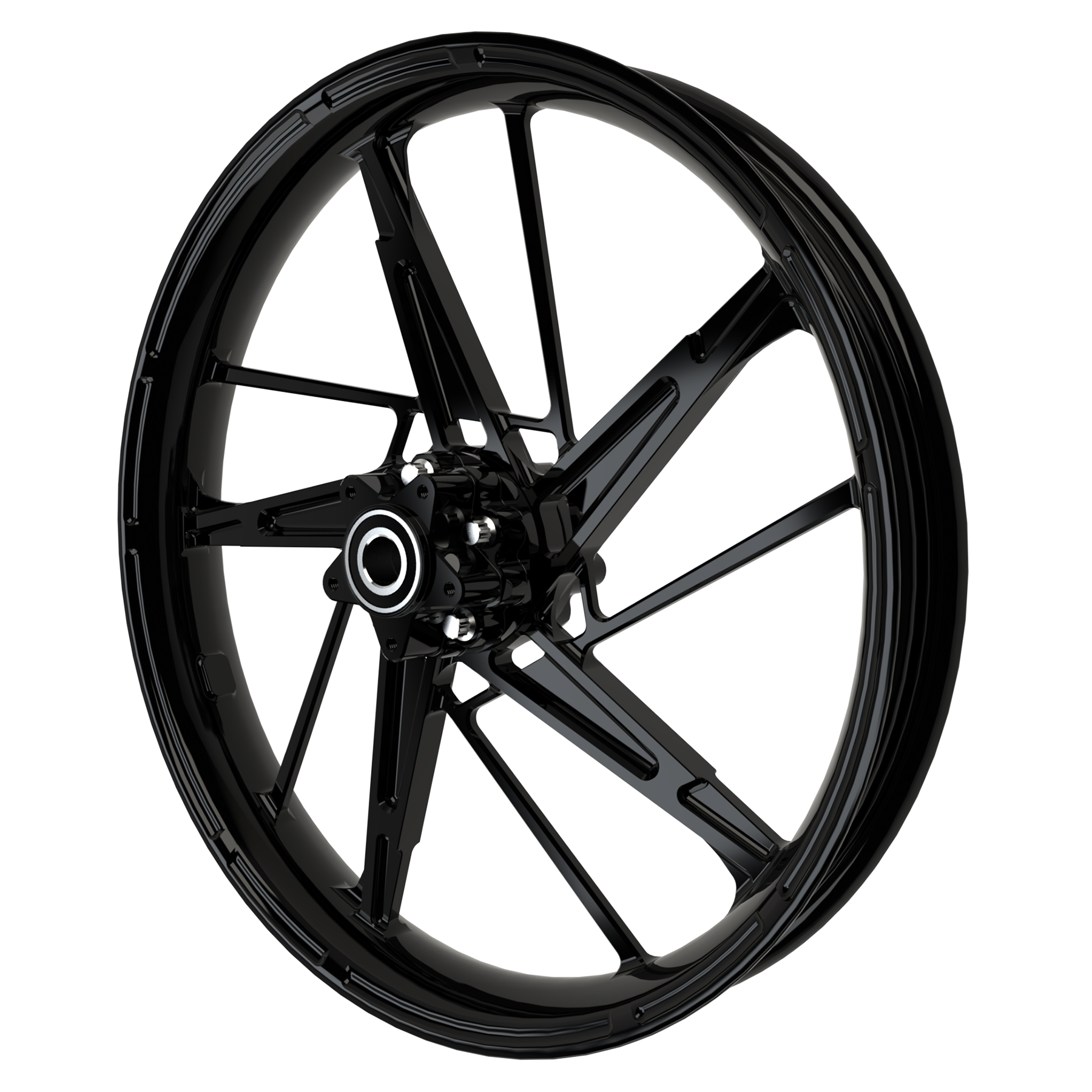 PS.08 Harley Softail | Dyna | Sportster Black Wheels - SMT Wheels