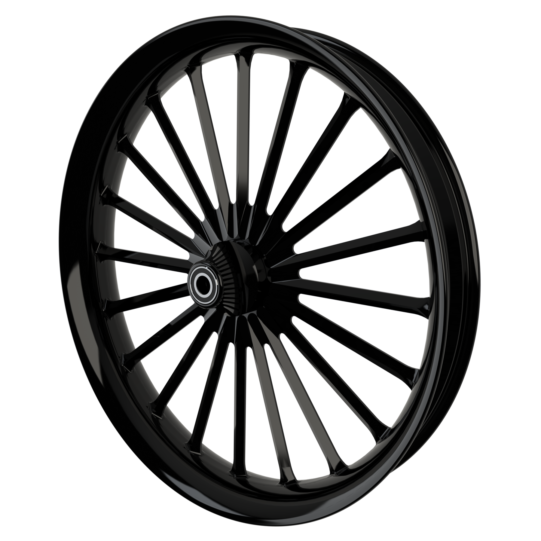 Straight Line Harley Softail | Dyna | Sportster Black Wheels - SMT Wheels