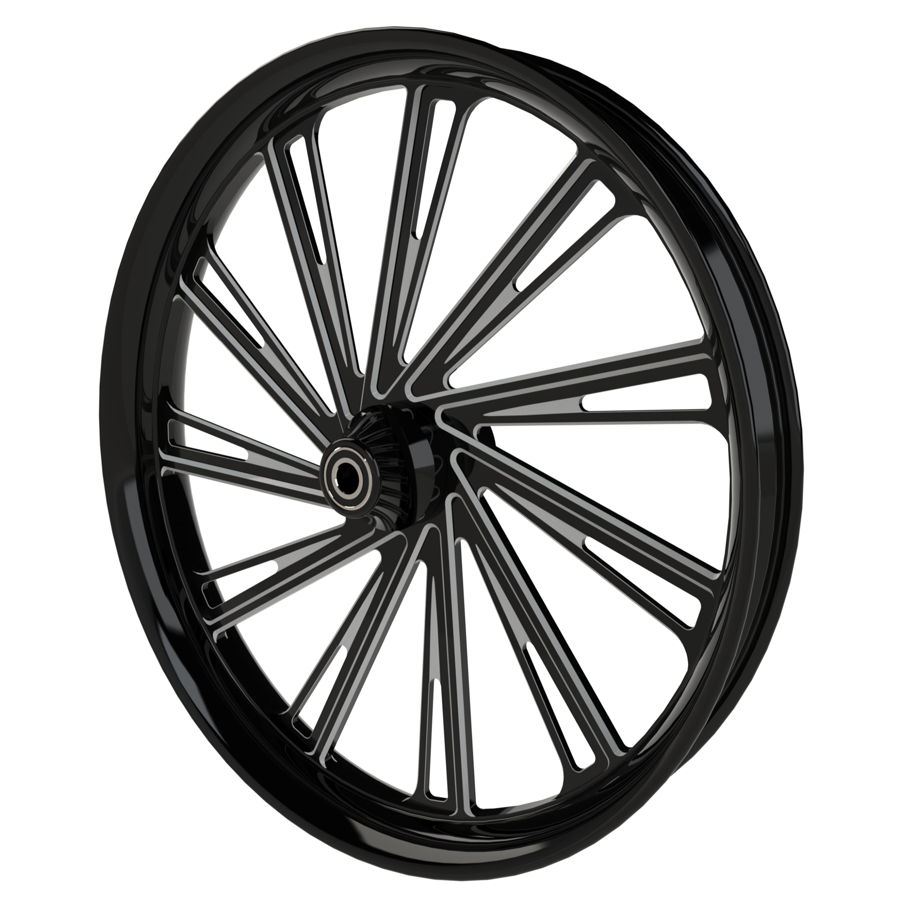 Switch Blade Harley Softail | Dyna | Sportster Black Double Cut Wheels ...