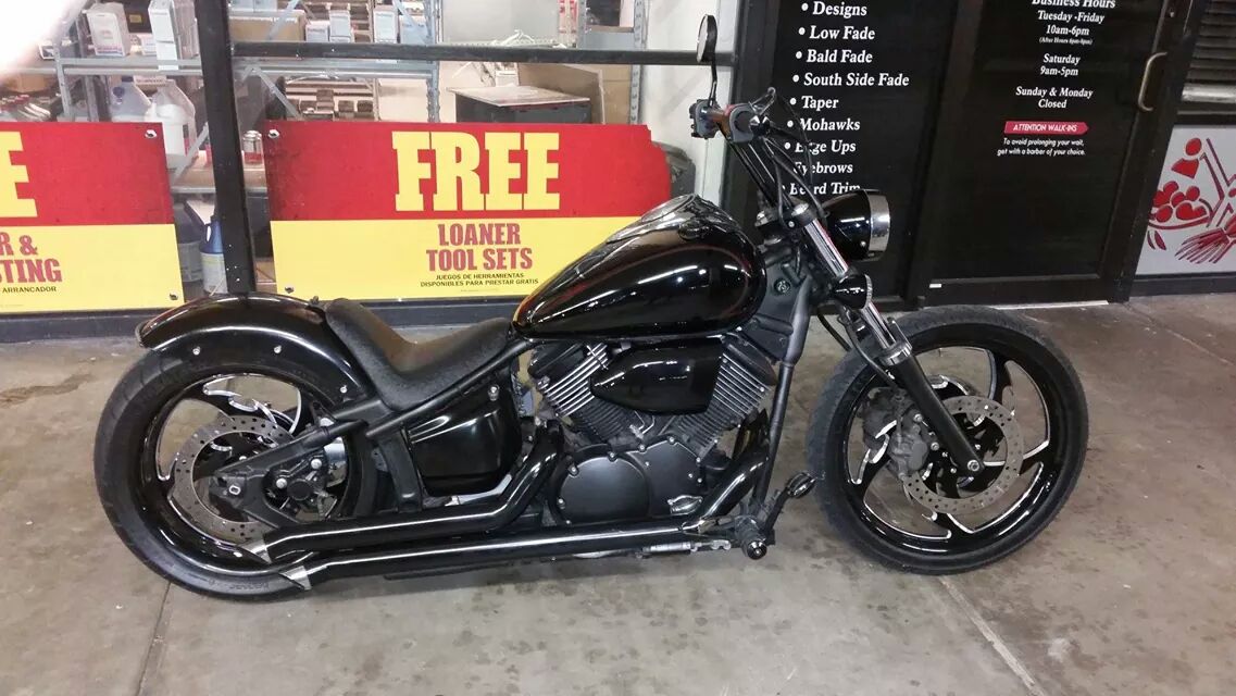 Tribal Harley Softail | Dyna | Sportster Black Double Cut Wheels - SMT ...