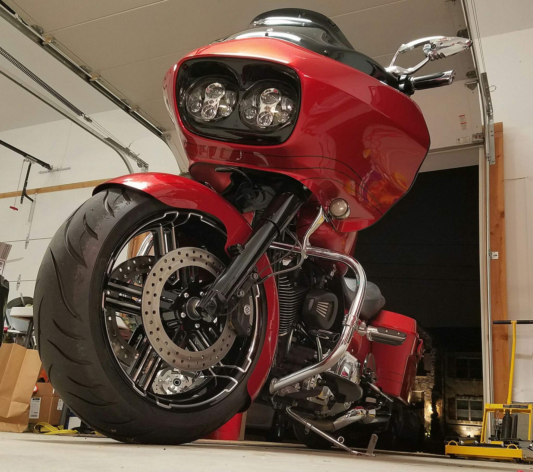 Race Tech Harley V-Rod Black Double Cut Wheels - SMT Wheels