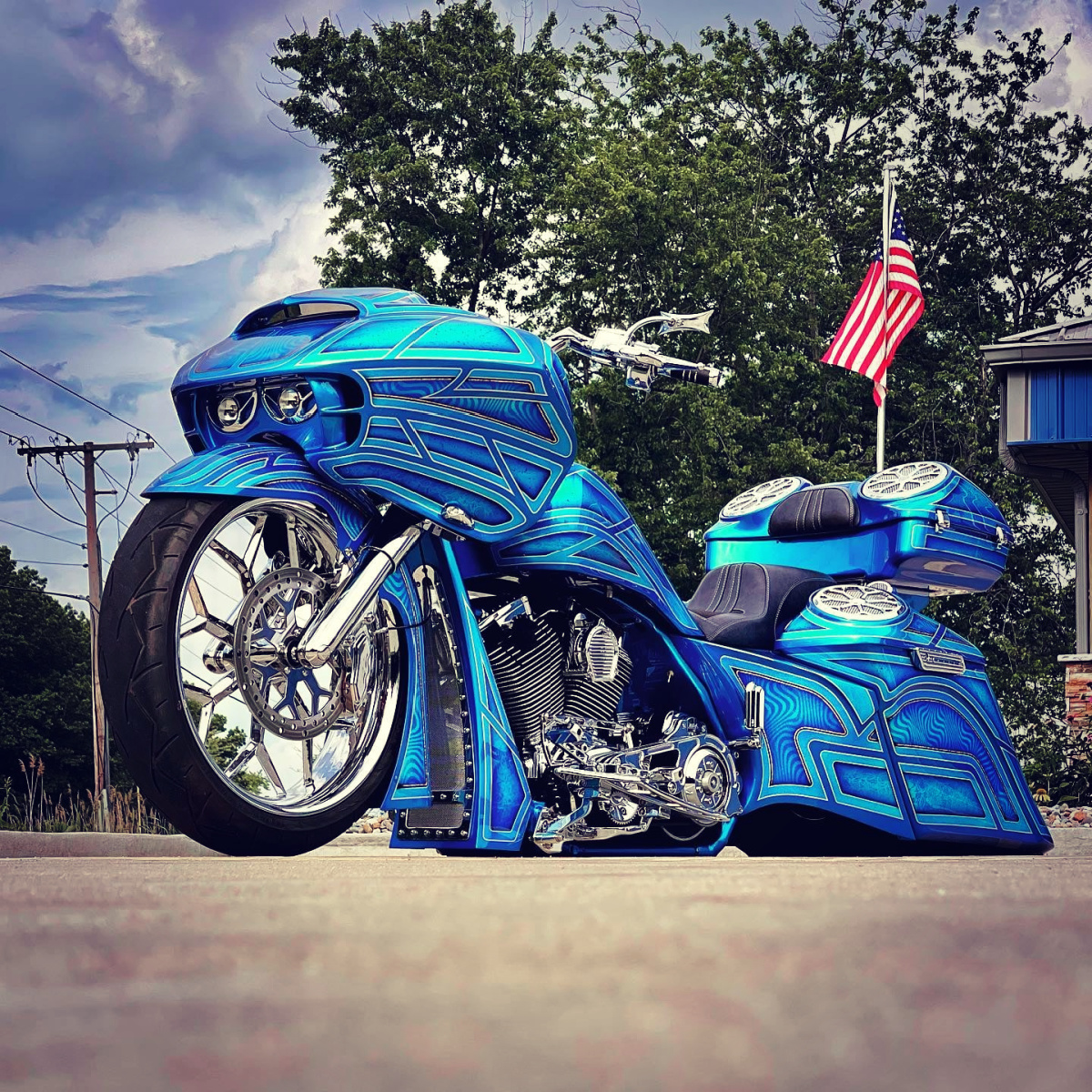 Deception Harley V-Rod Chrome Wheels - SMT Wheels