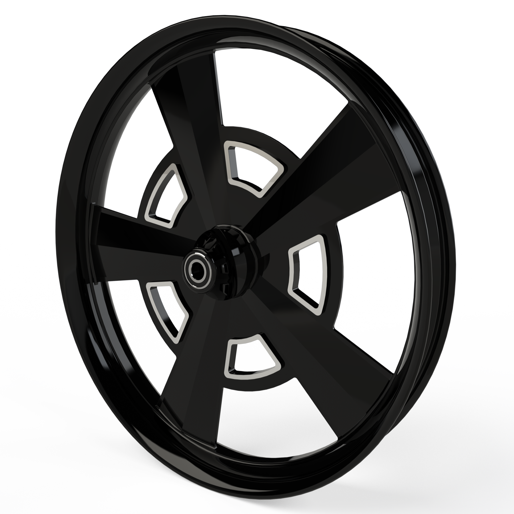 Muscle Harley V-Rod Black Double Cut Wheels - SMT Wheels