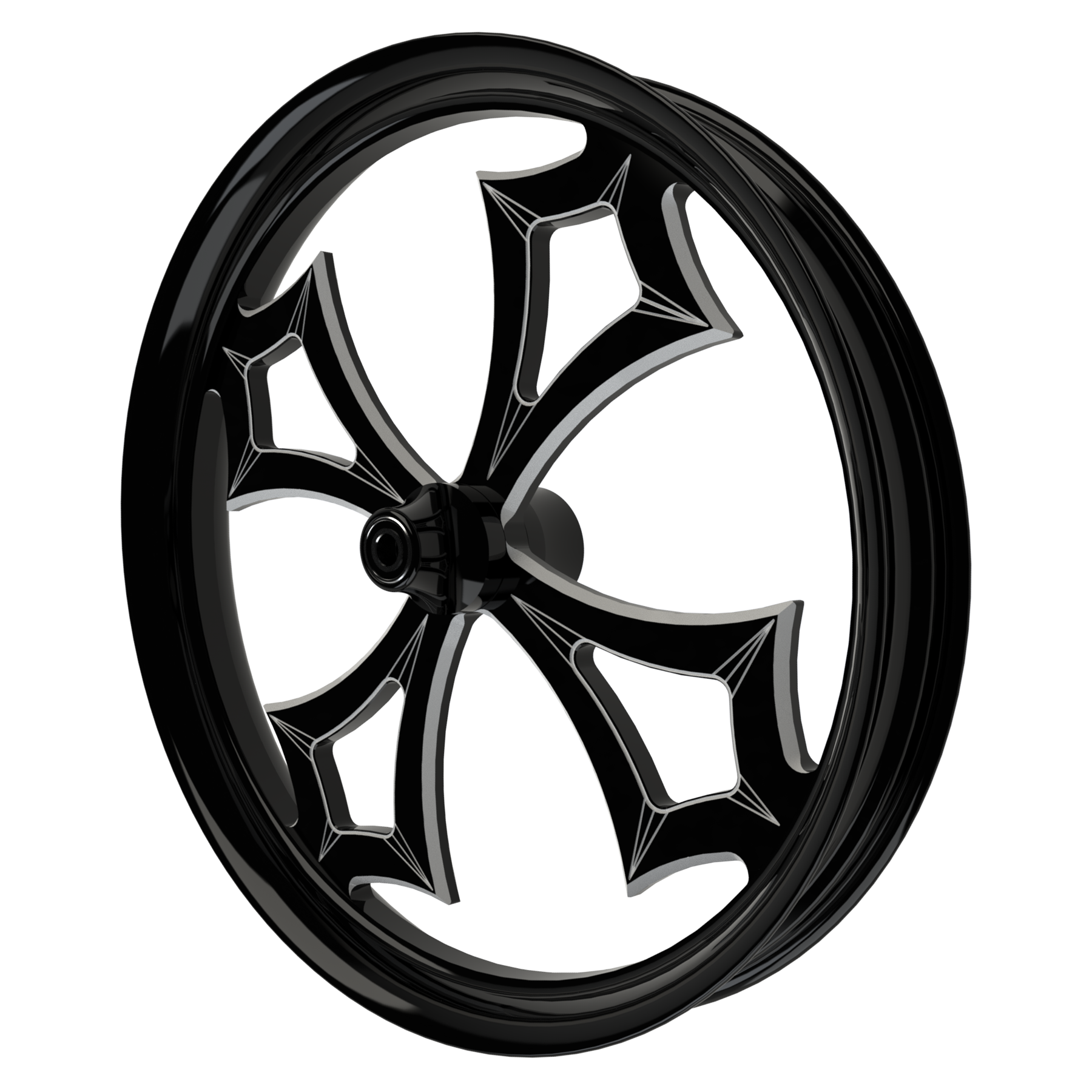 Barbaric Tendencies Harley Pan America Black Double Cut Wheels - SMT Wheels