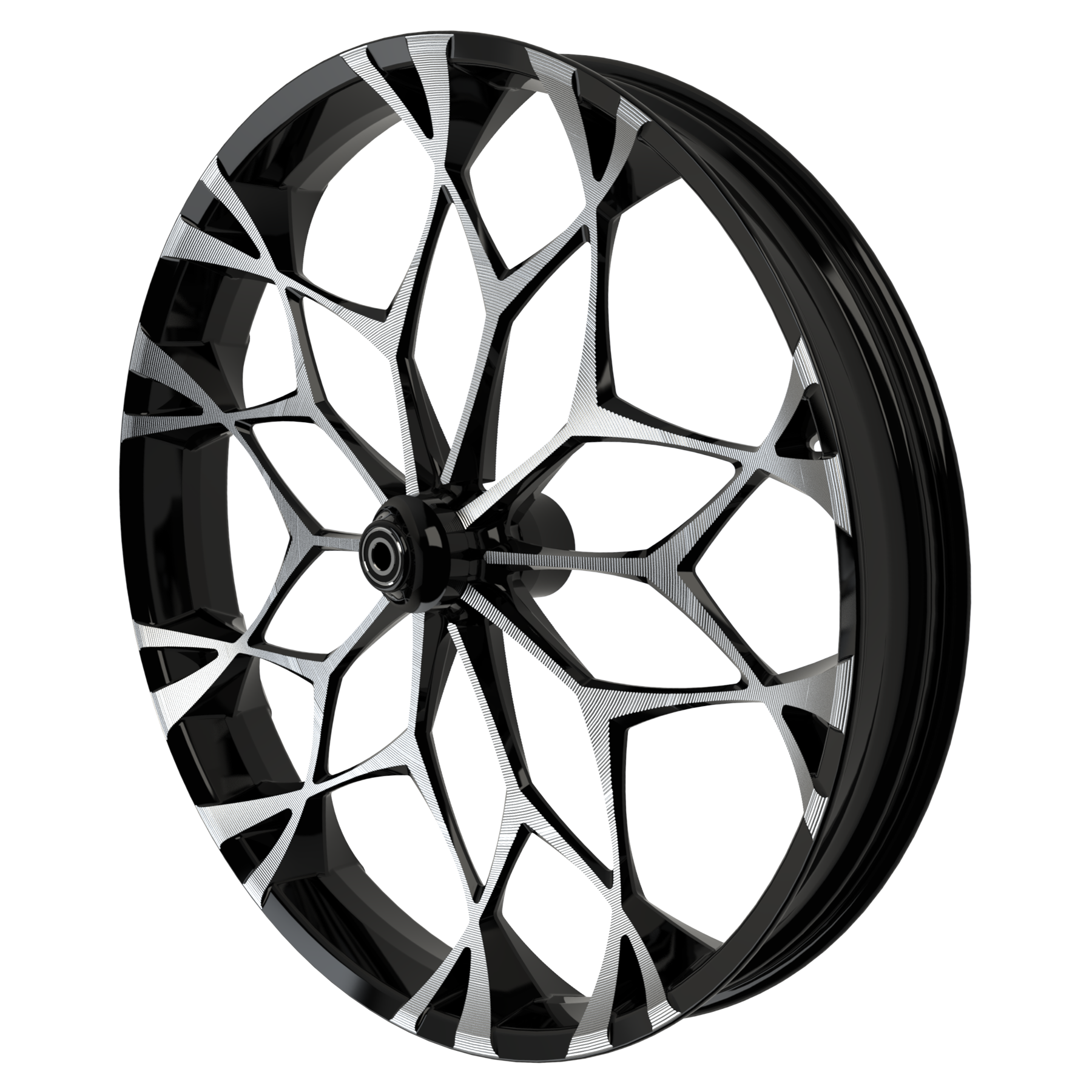 Torque 3D Harley Black Double Cut Wheels - SMT Wheels