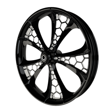 26 Inch Hive 3D Black Double Cut Harley Wheel - SMT Wheels