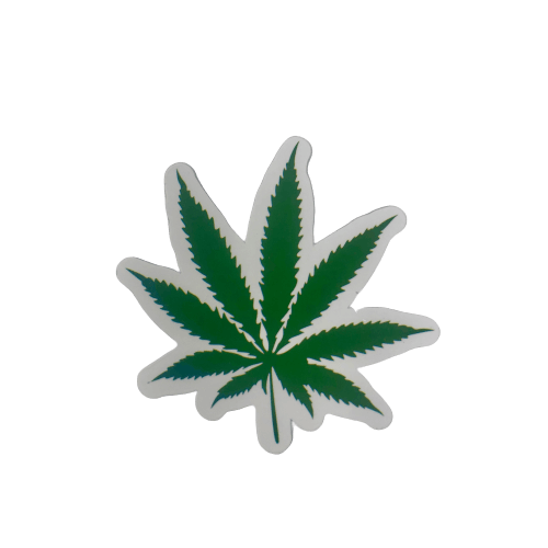 Green Weed Leaf Sticker | COOLERSbyU