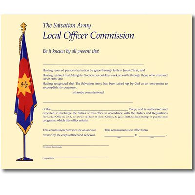 Local Officer Commission Certificate - Trade Central