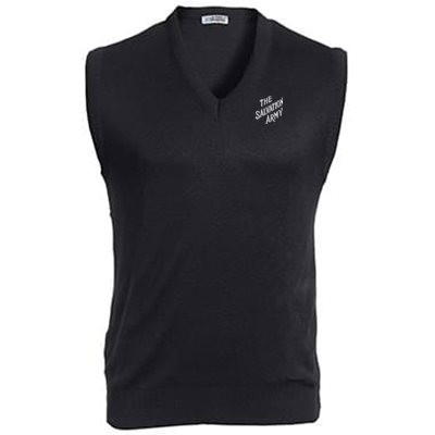 Navy Blue Unisex V-neck Sweater Vest w/ TSA Embroidery - The Salvation ...