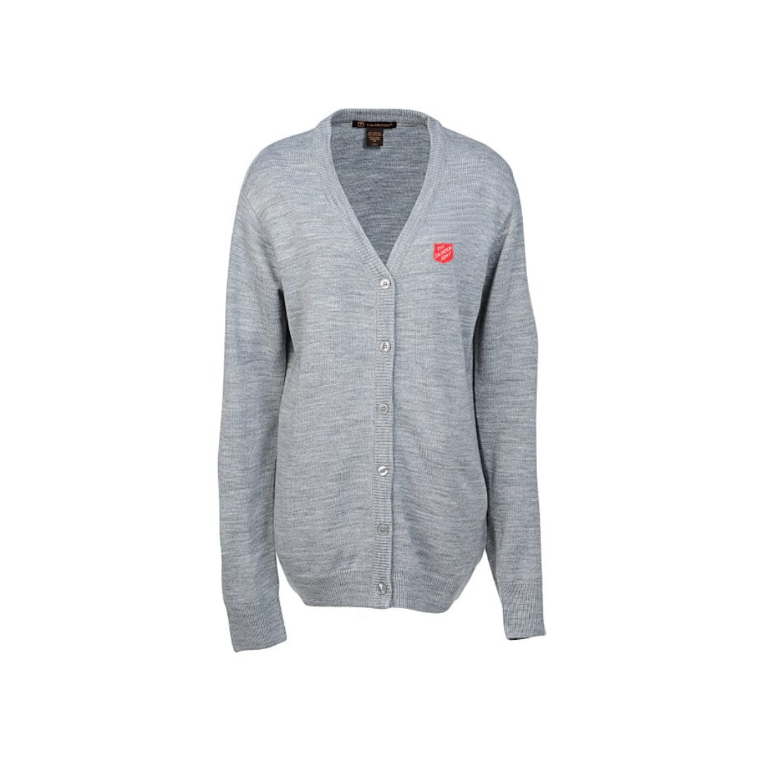 Ladies Cardigan V-neck W/Shield