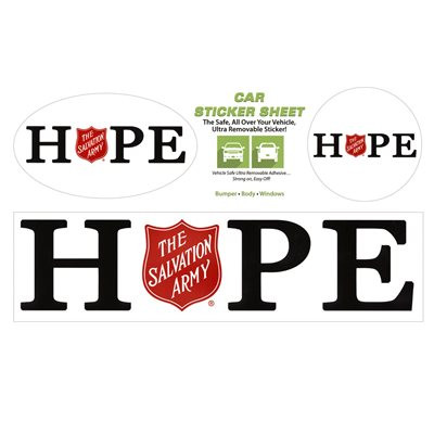 Bumper Stickers Sheet Hope Logo - The Salvation Army Trade Central