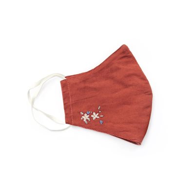 Face mask rust embroidered (Others Bangladesh) - Trade Central
