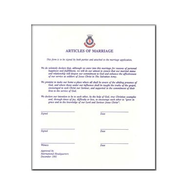 ARTICLES OF MARRIAGE - Trade Central