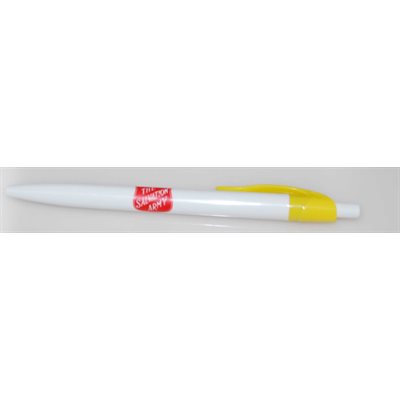 PEN WHITE WITH SHIELD - Trade Central
