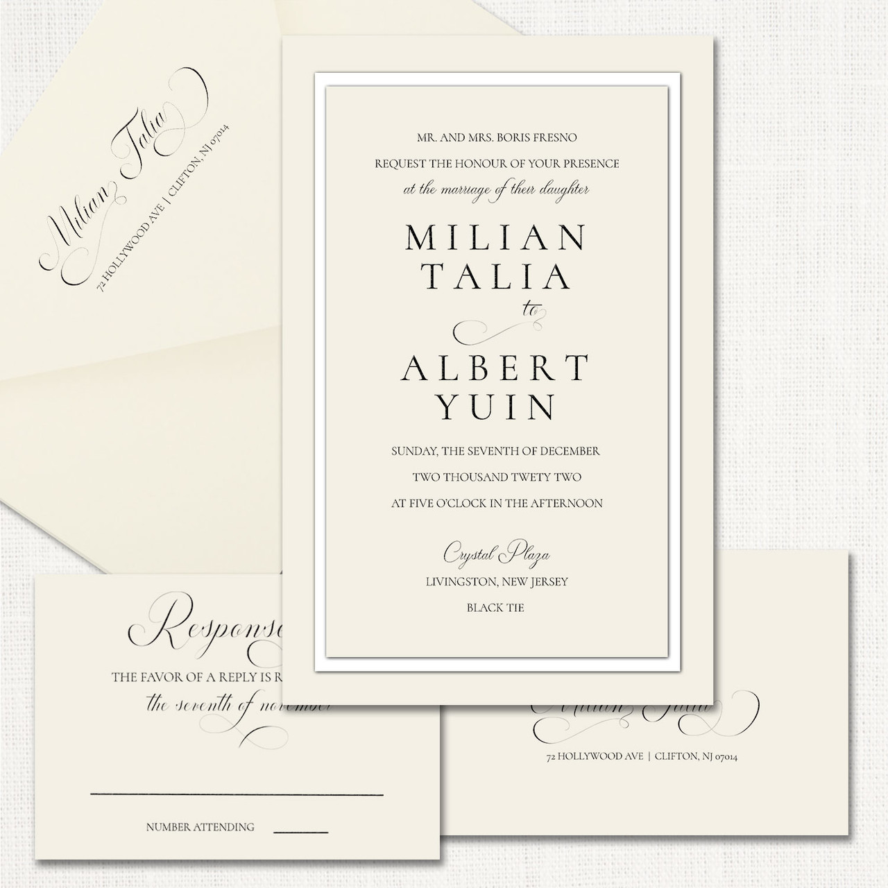 Talia Wedding Invitations | Customizable Invitations