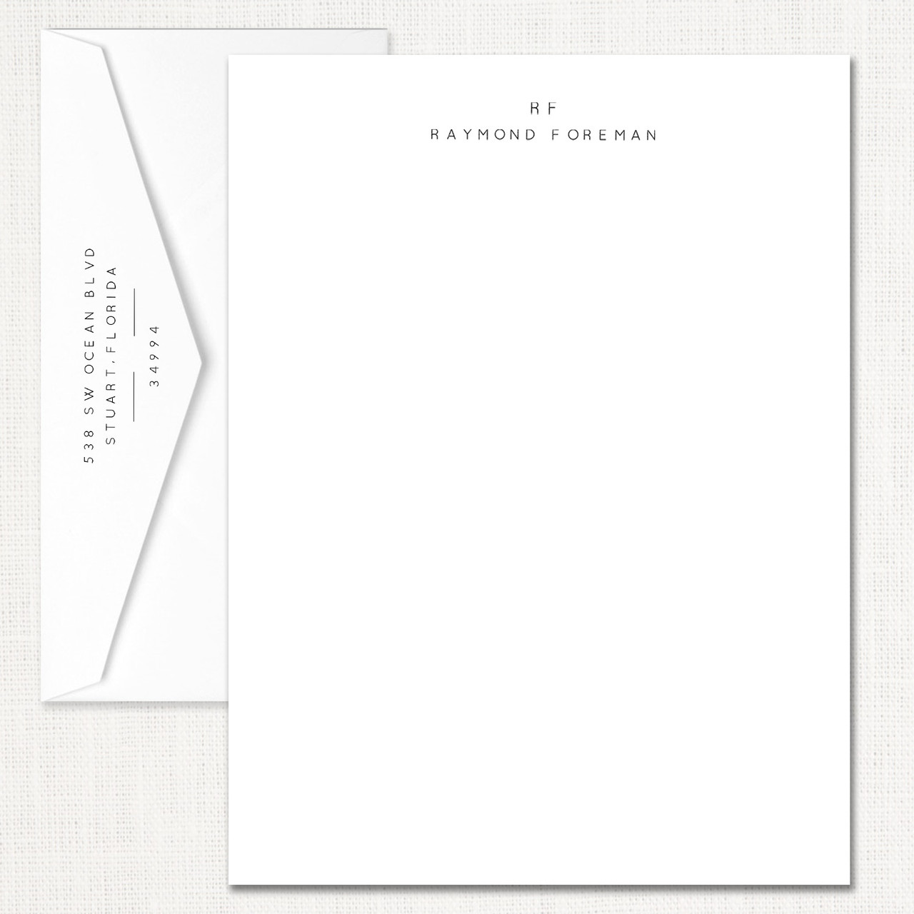 Raymond Personalized Letter Sheet, Letter Sets| Leslie Store