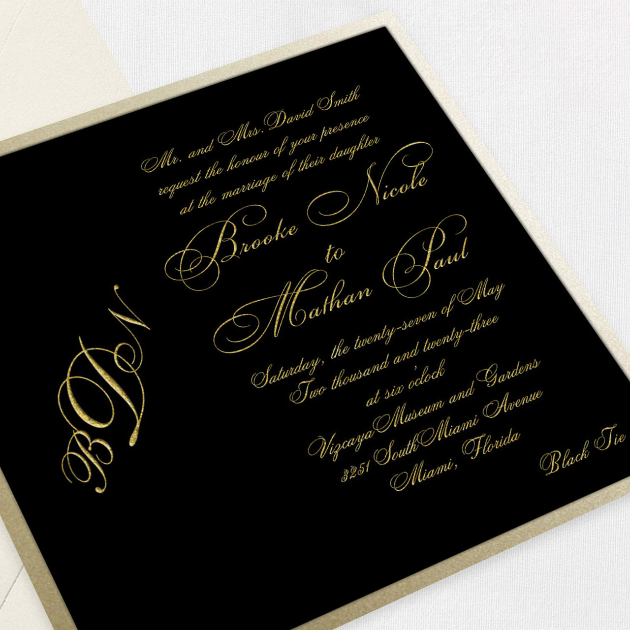 Brooke Square Wedding Invitations – Elegant Square Style