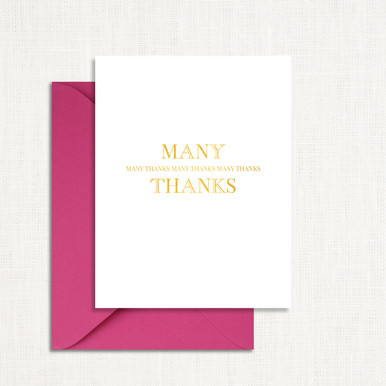 Many Thanks Greeting Card | Express Gratitude Effortlessly
