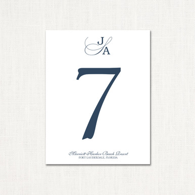 Juliette Table Numbers wedding table number | Leslie Store