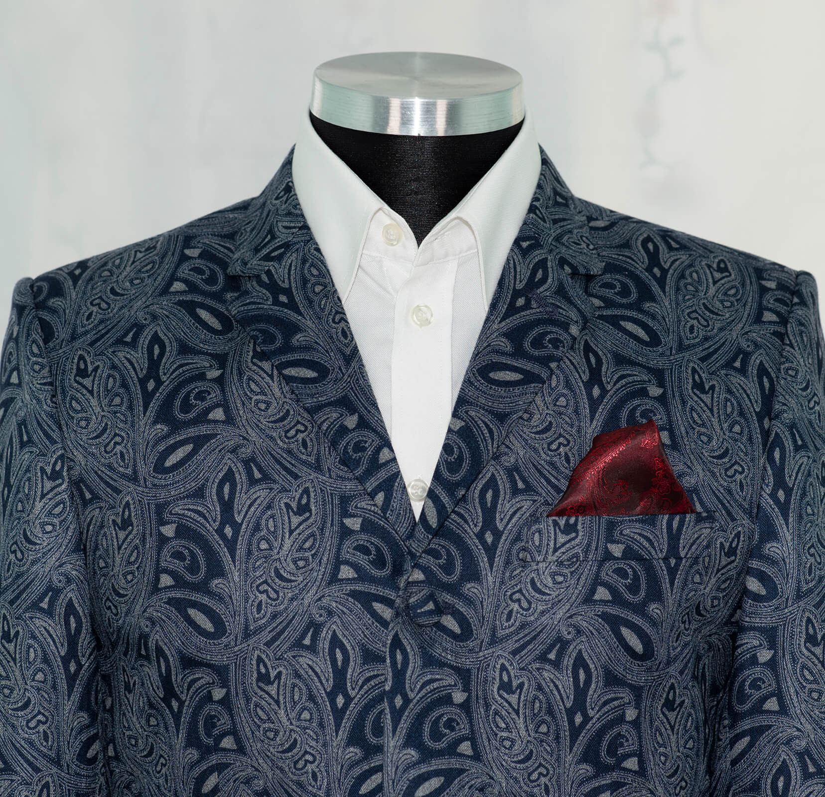 Steve Marriott 60's navy blue paisley blazer