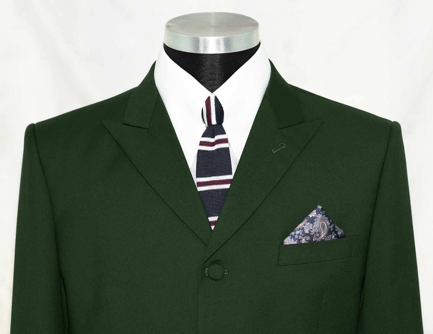 Paul Weller 4 button green mod suit
