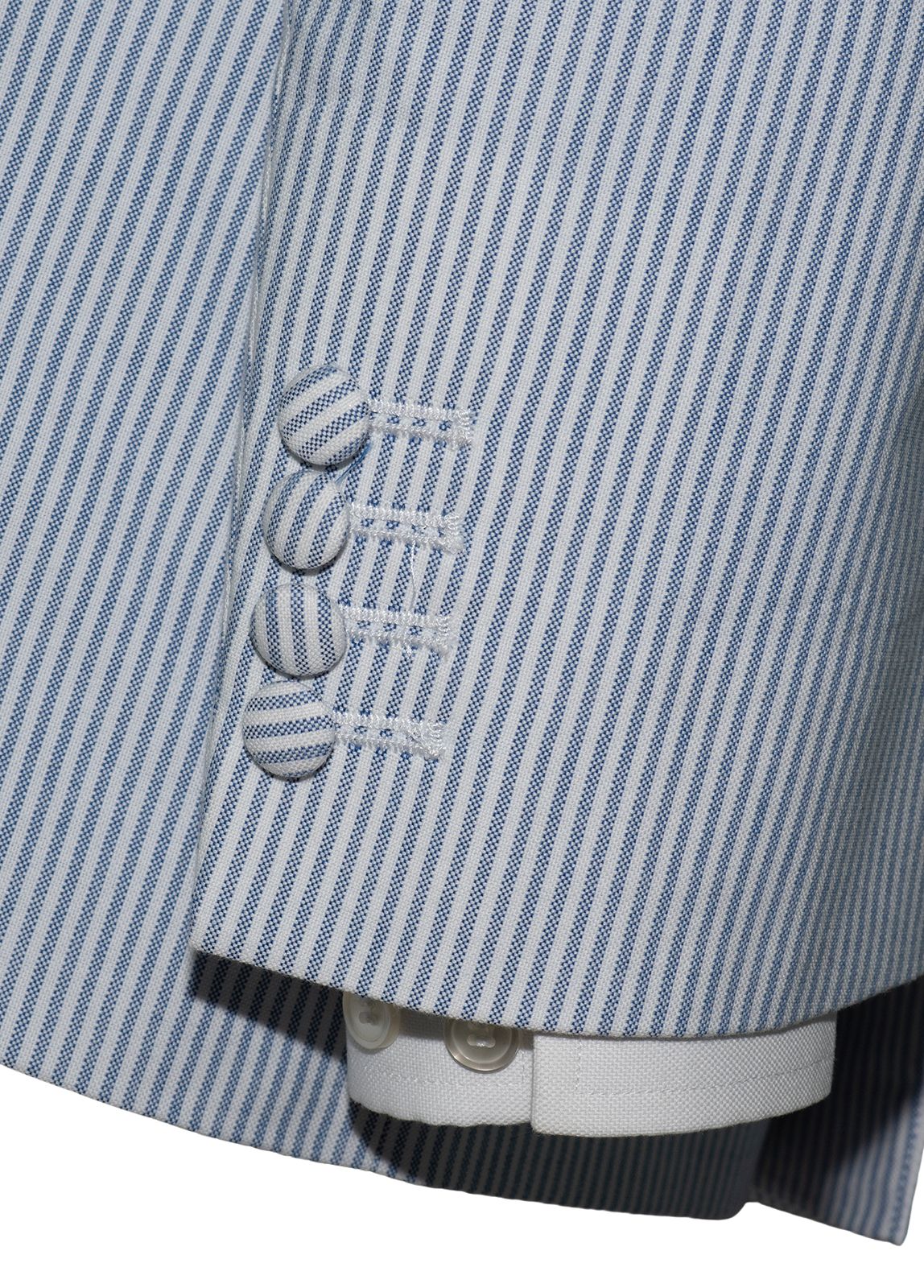 Weller Sky Stripe Peak Lapel 4/8 Double Breasted Mod Suit