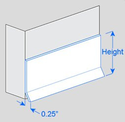 Elite Xpressions Brushed Aluminum Wall Base 16 GA 5052 | Metal Wall Base