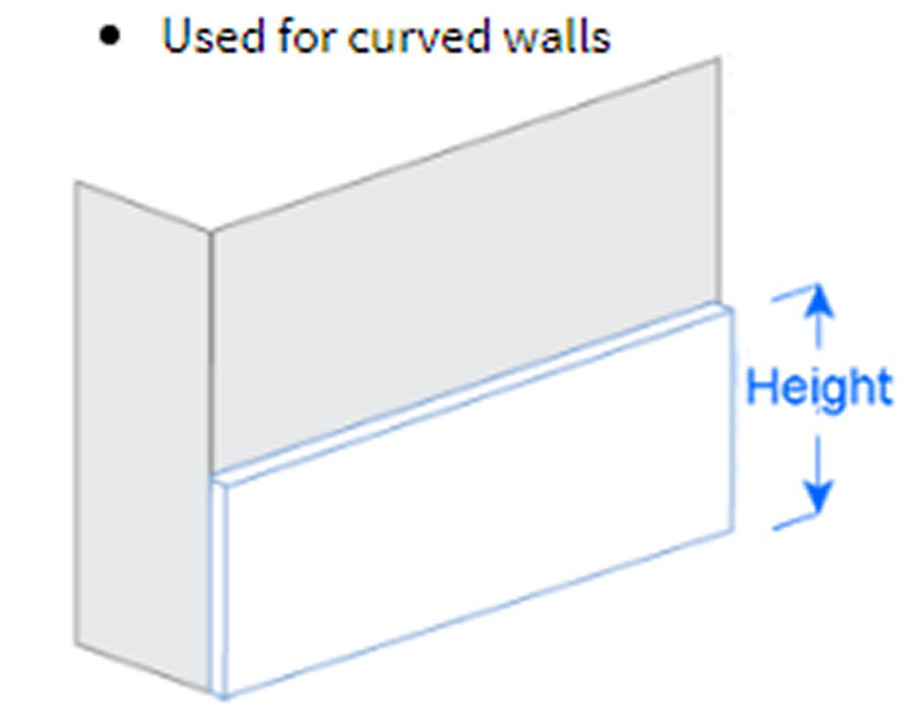 Elite Xpressions Brushed Aluminum 5052 18 Gauge Finished Corners Wall Base