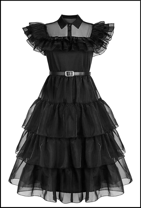 Wednesday Addams Prom Dress Kids