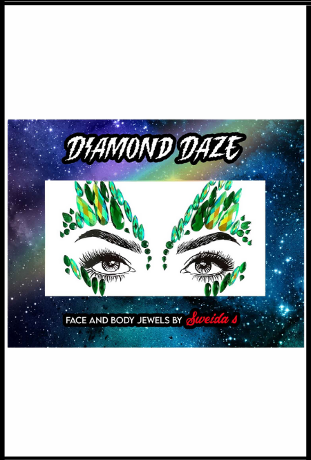 Diamond Daze Face and Body Jewels - Green