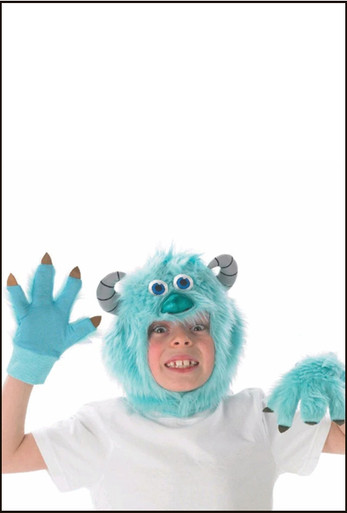 Monsters University Sulley Head & Gloves