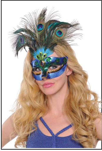 Peacock Mardi Gras Masquerade Mask