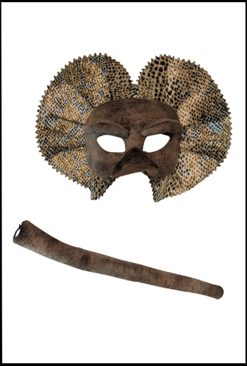 Frilled Neck Lizard Mask & Tail Set