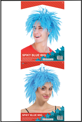 Blue spike wig