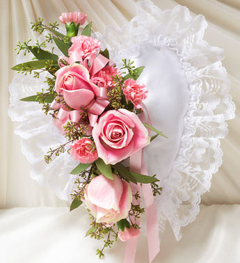 Pink & White Casket Pillow - Centerville Florists