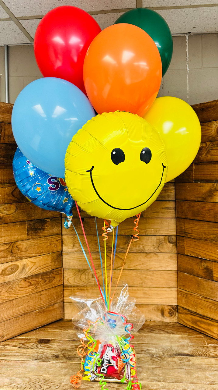 Junk Food and Balloon Bouquet with Chips and Candy Bars - Centerville ...