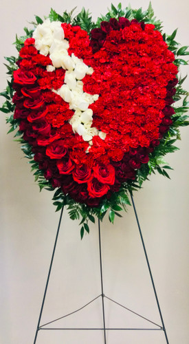 Large Broken Heart Stunning Easel - Centerville Florists