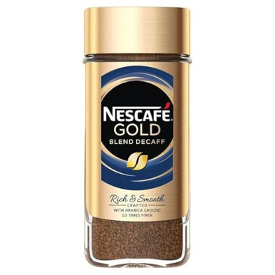 Nestle Nescafe Gold Blend Decaff Ground Coffee Glass Bottle Rich Aroma ...
