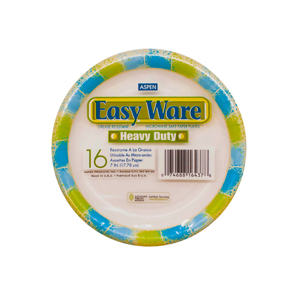 ASPEN PRODUCTS 16167-4 Easy Ware Design 7" Heavy Duty Coated Paper ...