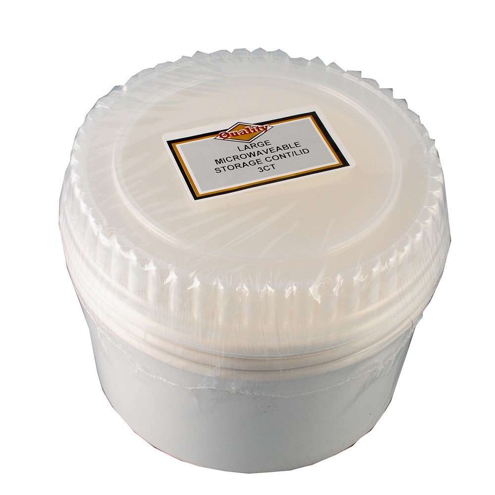 CONVENIENCE PACKS CVP50CLID White 54 oz. Paper Storage Container with ...
