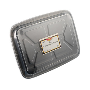 CONVENIENCE PACKS 1257A Black 58 oz. Rectangular Plastic Microwavable ...