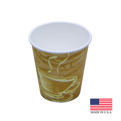 DOPACO D10SHCSWL Swirl Design 10 oz. Squat Paper Hot Cups 20/50 cs ...