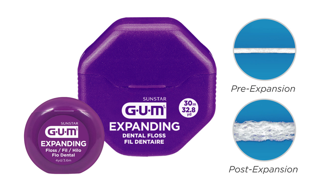 Sunstar GUM Expanding Floss, 4 yds, 144/bx | ODS HealthCare