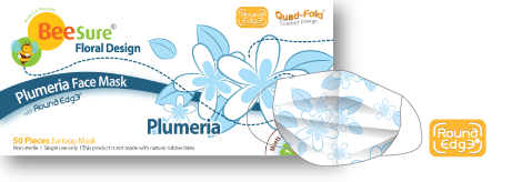 Buy Plumeria Floral Design Face Mask | ODS HealthCare