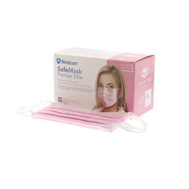 Medicom SafeMask Premier Elite Earloop Mask, Level 3, Pink, 50/bx 2046 ...