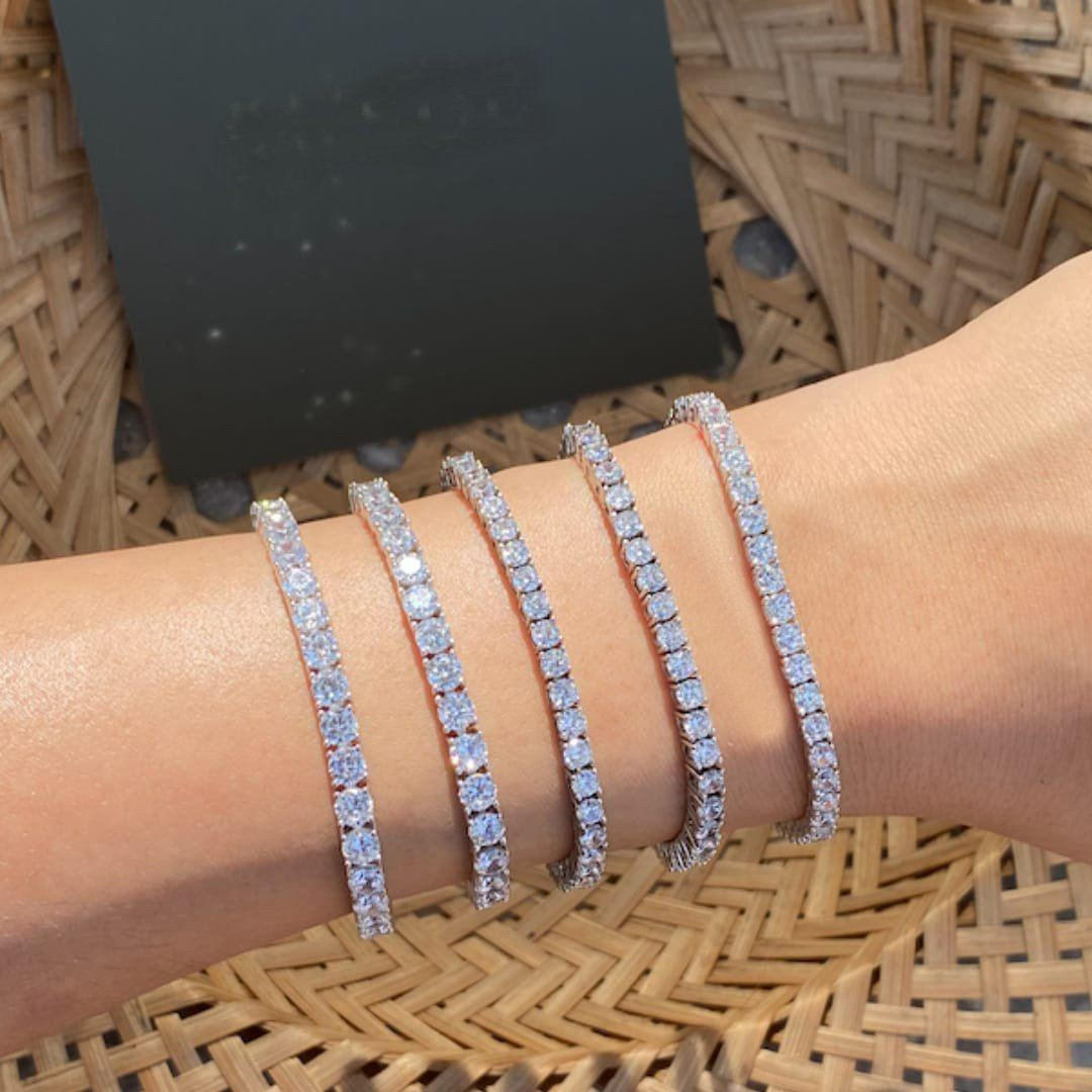 Bracelet En Zircon Cubique Pour Femme | Argent Zirconium