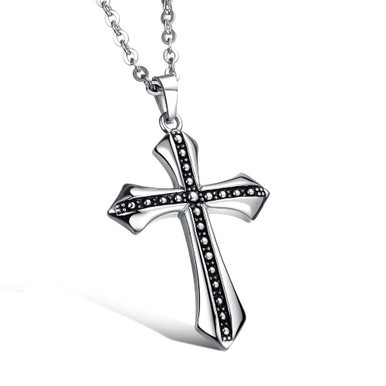 Pendentif Croix Pointillée pour Homme